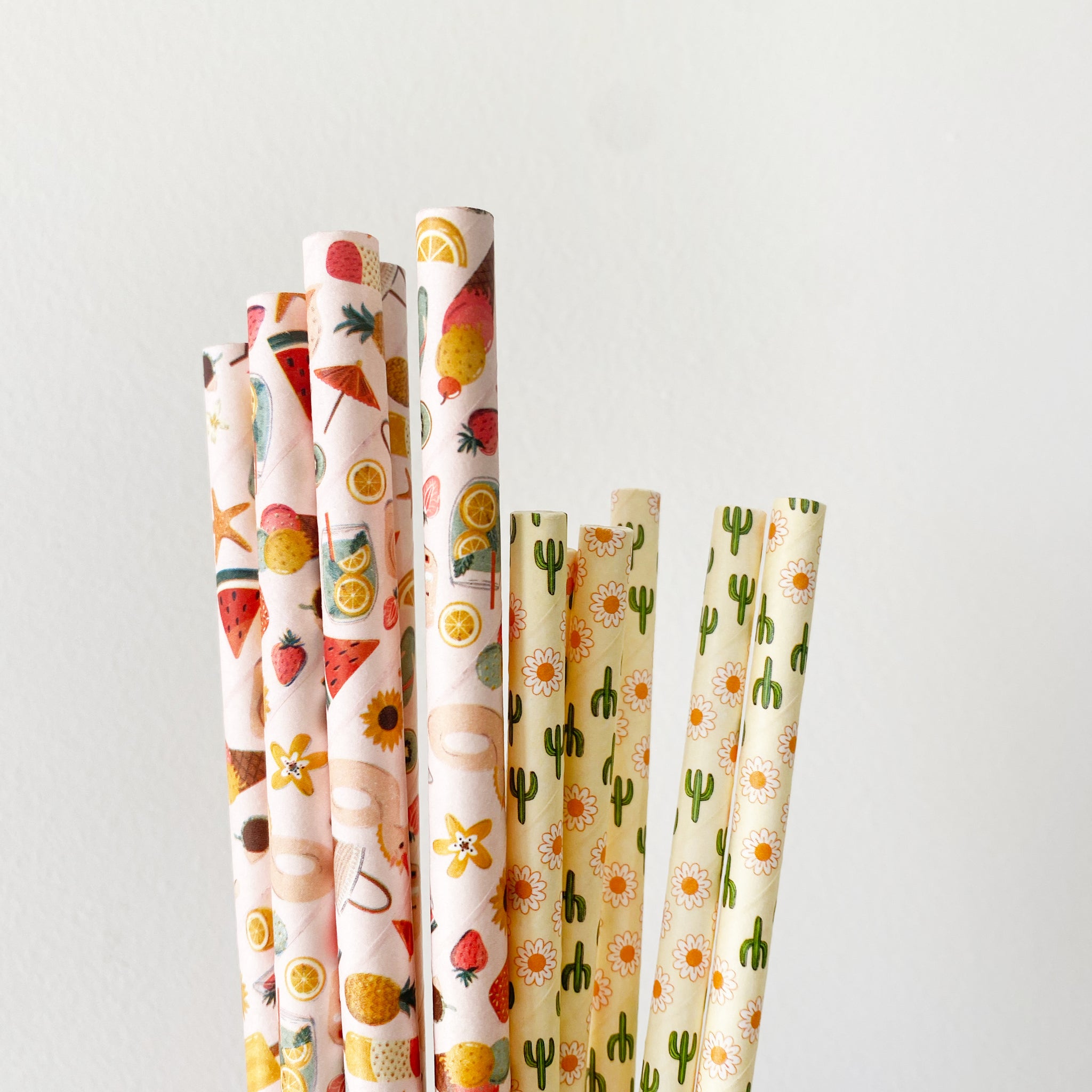 Extra thick Printed Paper Straws for Cafes | Creative Cafe Company