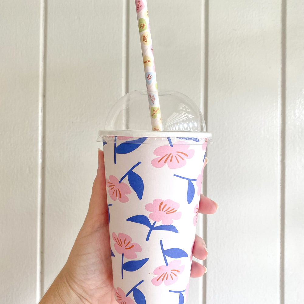 90mm Clear PET Cold Dome Lid with straw hole | Creative Cafe Company