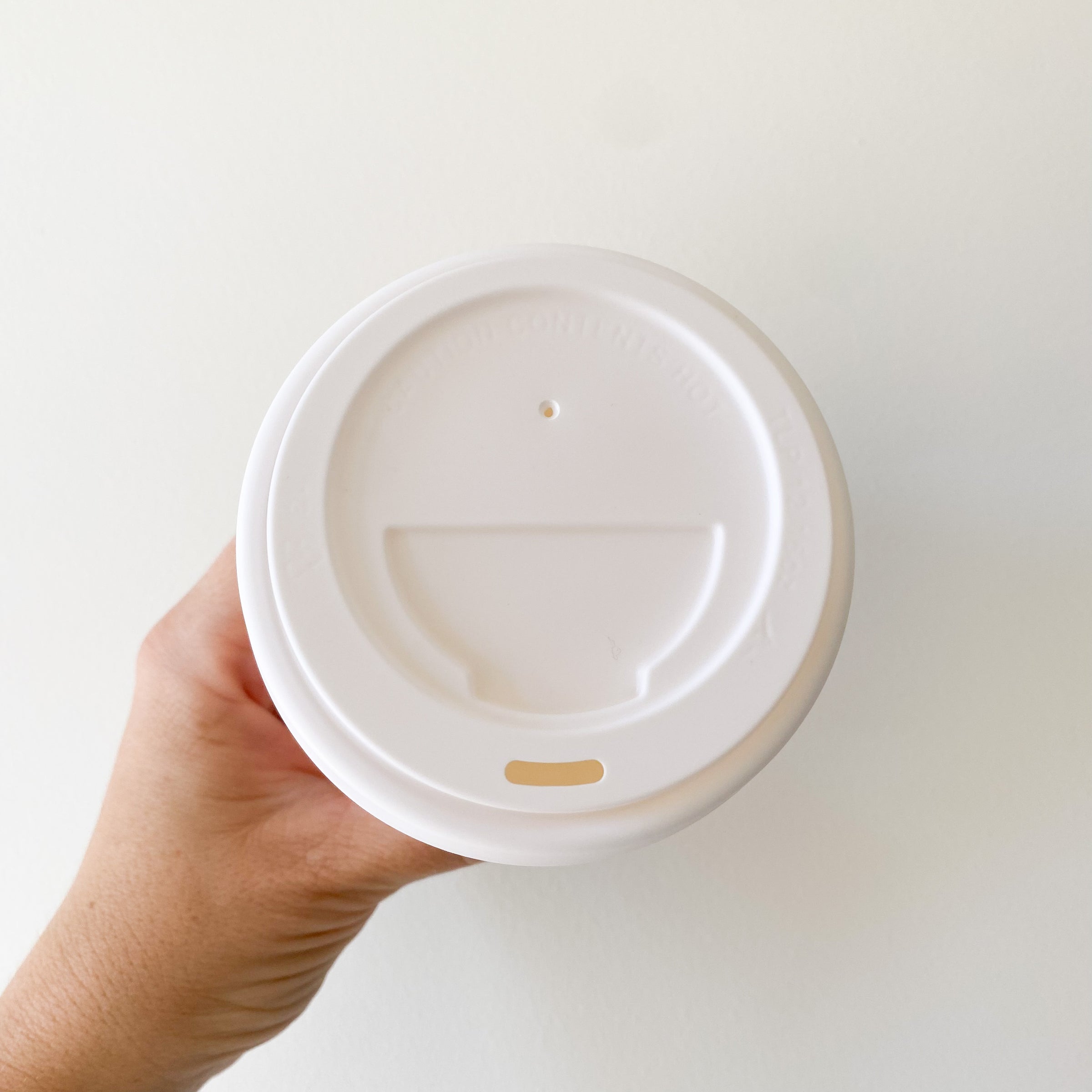 90mm White PP Plastic Hot Cup Lids | Creative Cafe Company